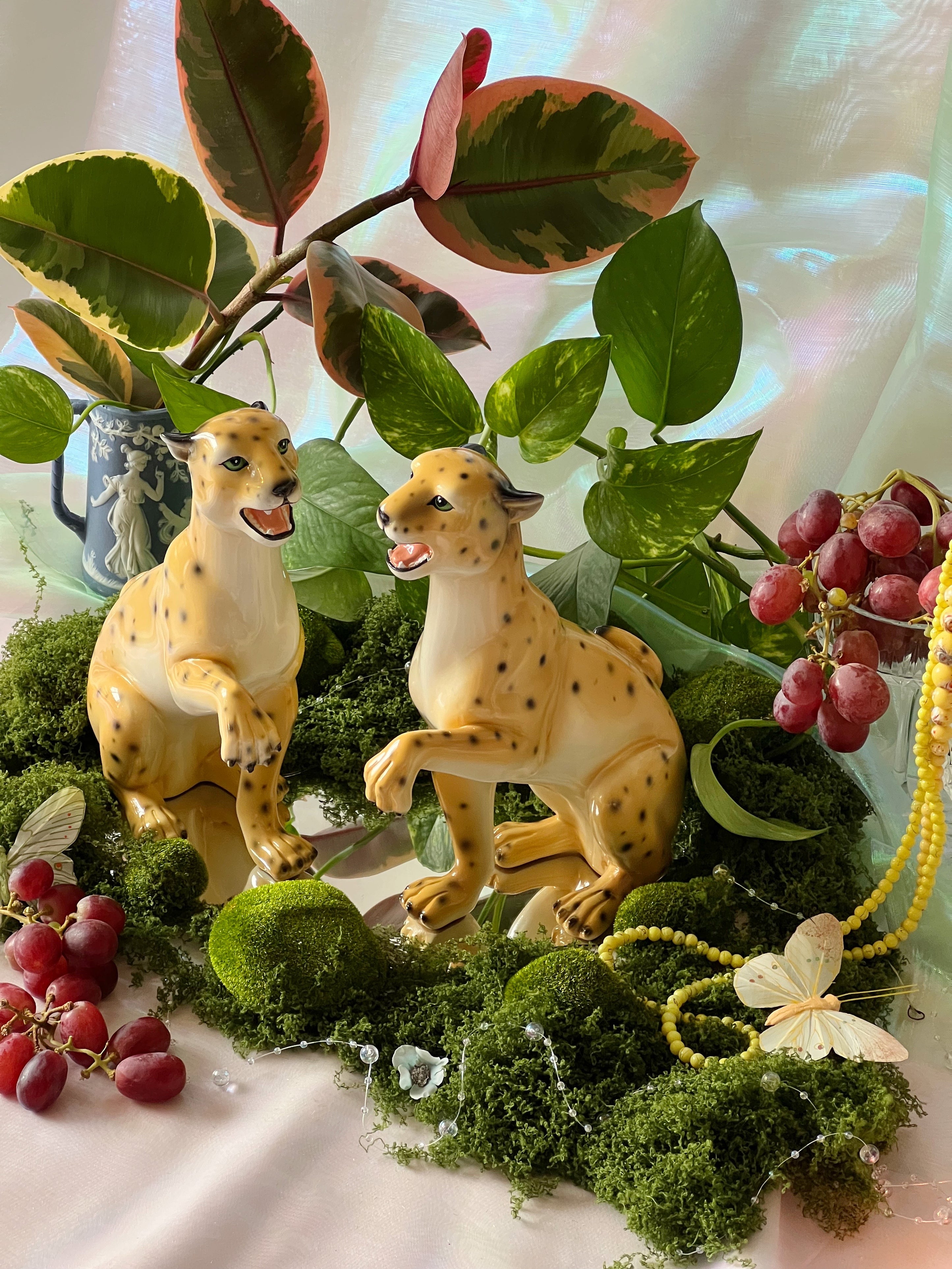 Terra and Gaia the Leopard Twin Statues – Jungle Cat Club